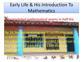 Works of ramanujan | PPTX | Physics | Science