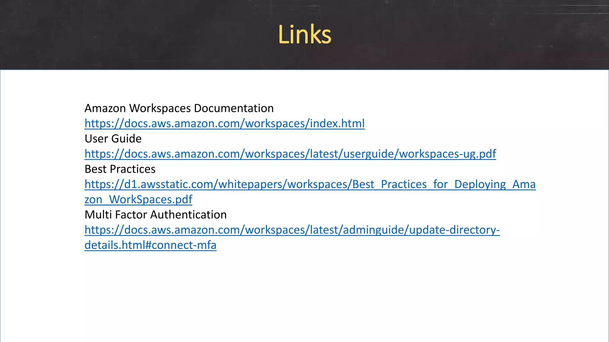 Workspaces overview | PPTX