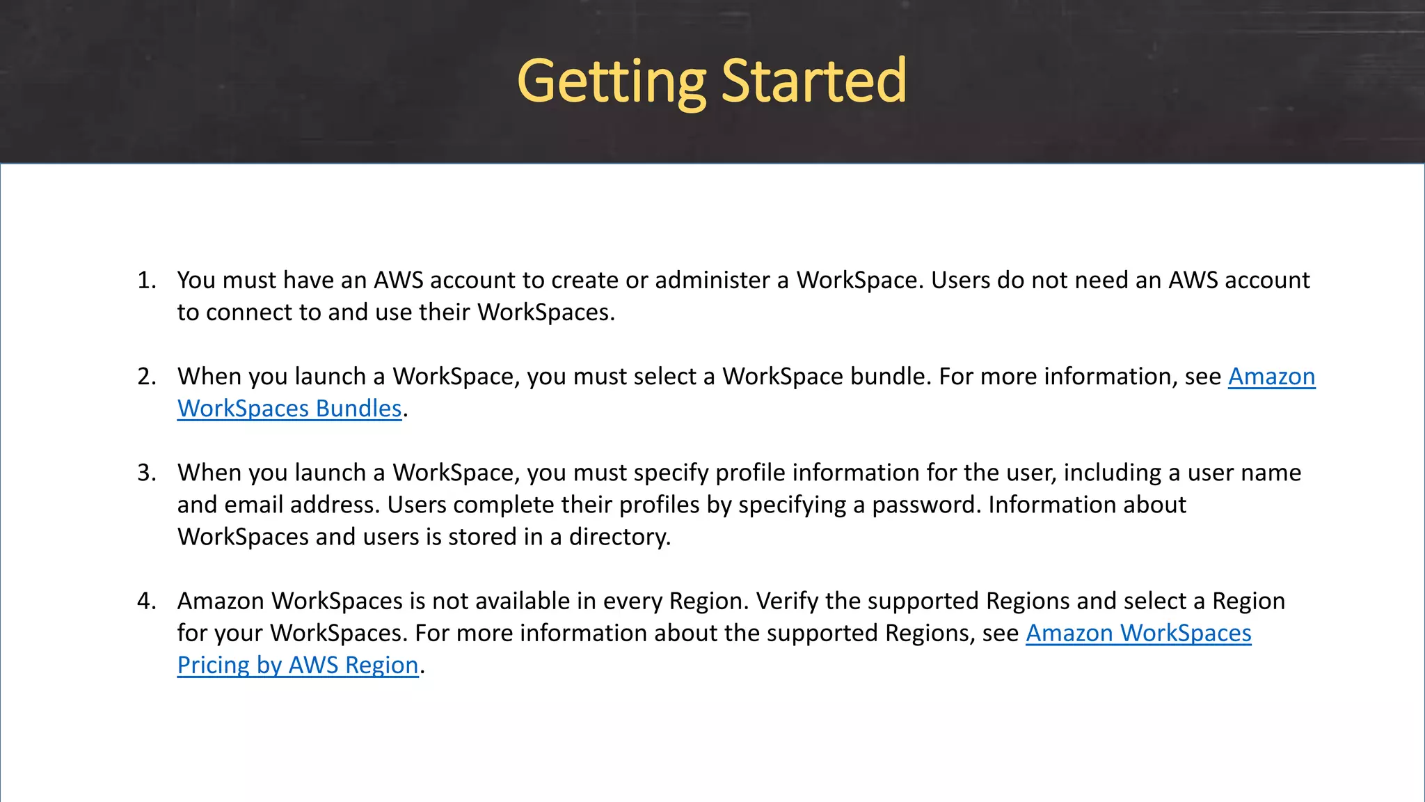AWS Workspaces Overview v2 | PPT