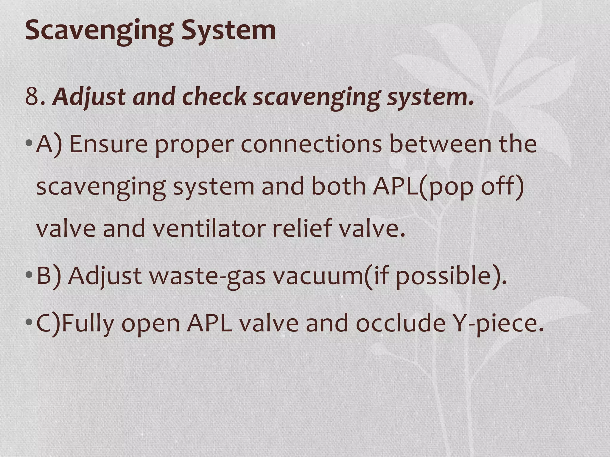 Anaesthesia Workstation checklist and safety features | PPTX