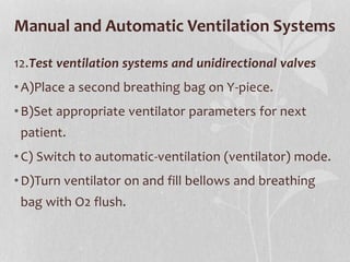 Anaesthesia Workstation checklist and safety features | PPTX