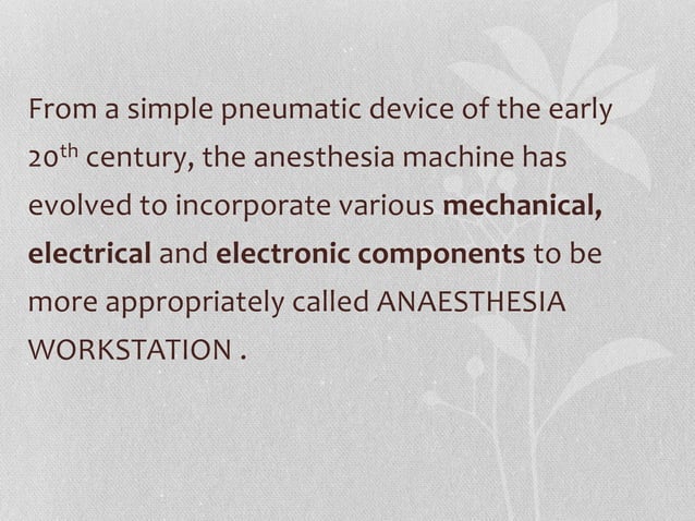 Anaesthesia Workstation checklist and safety features | PPTX