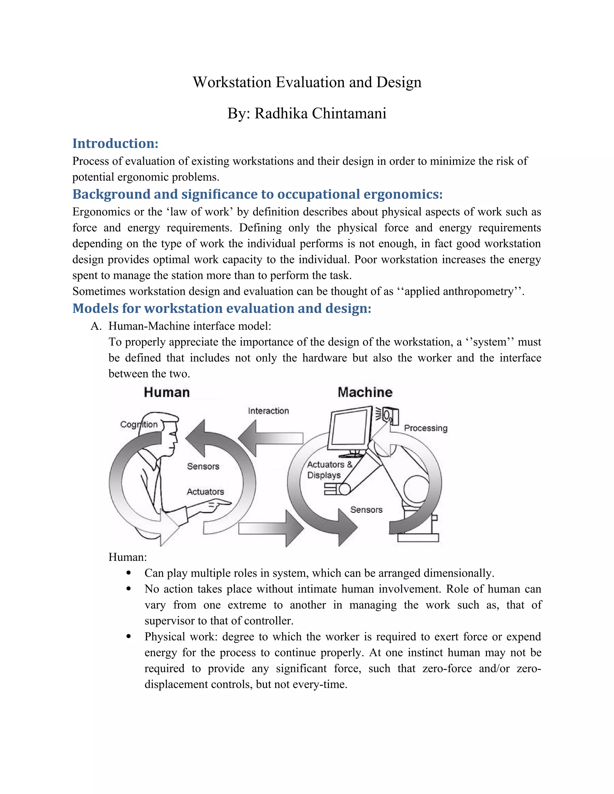 Workstation evaluation and_design | PDF