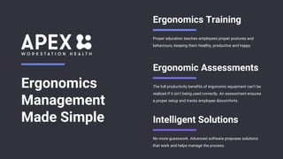 Workstation Health - Productive Ergonomics | PPTX