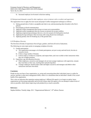 Work stress and its management a practical case study | PDF