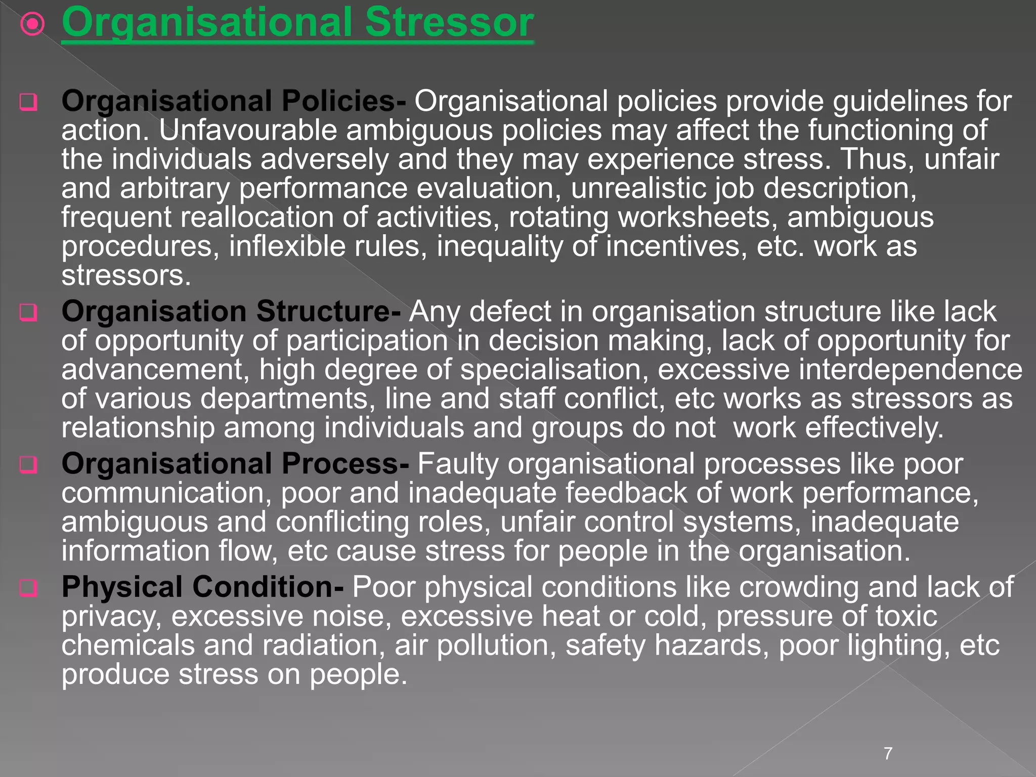 Work Stress and Its Management | PPTX