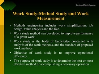 Work study | PPT | Business | Business and Finance