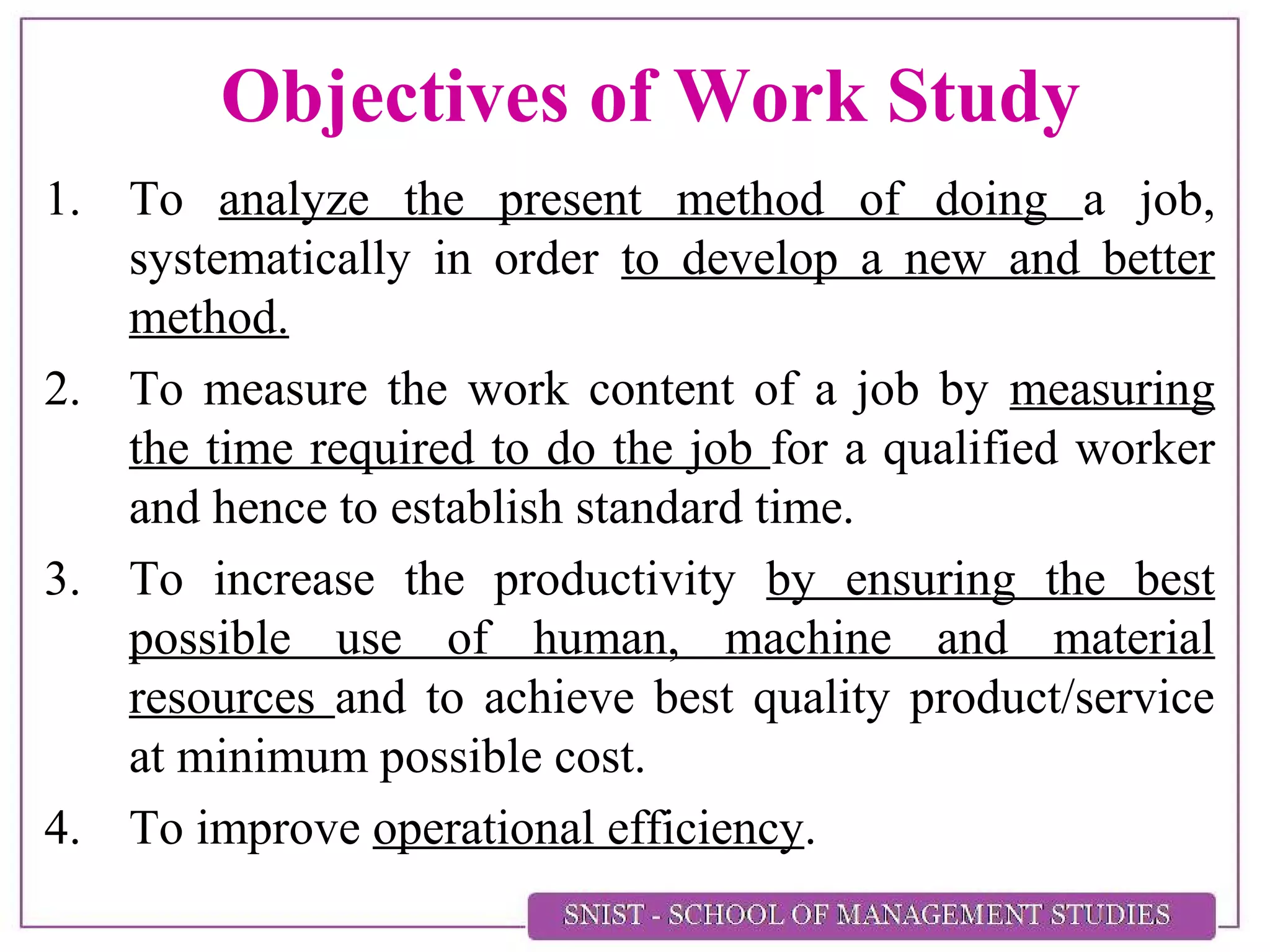 Work Study: Method Study & Work Measurement | PPT