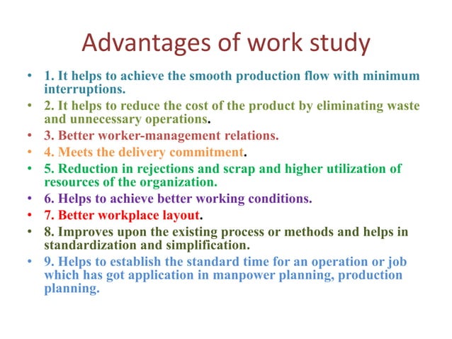 Work study and method study | PPT