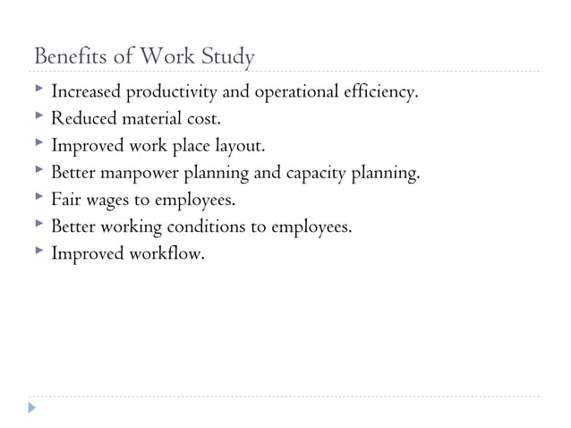 Work study | PPT