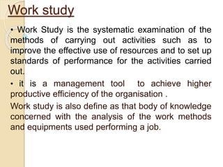 Work study ......operational management presentation | PPTX
