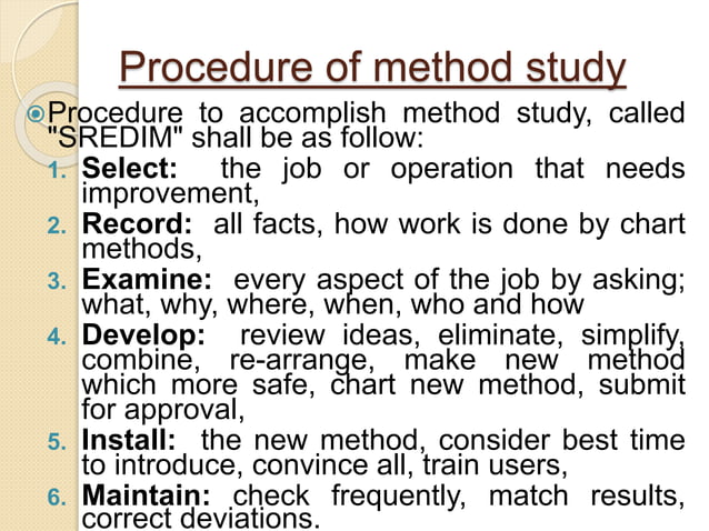 Work study ......operational management presentation | PPTX