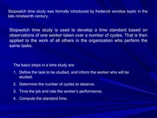 Work study Training Manual | PPT