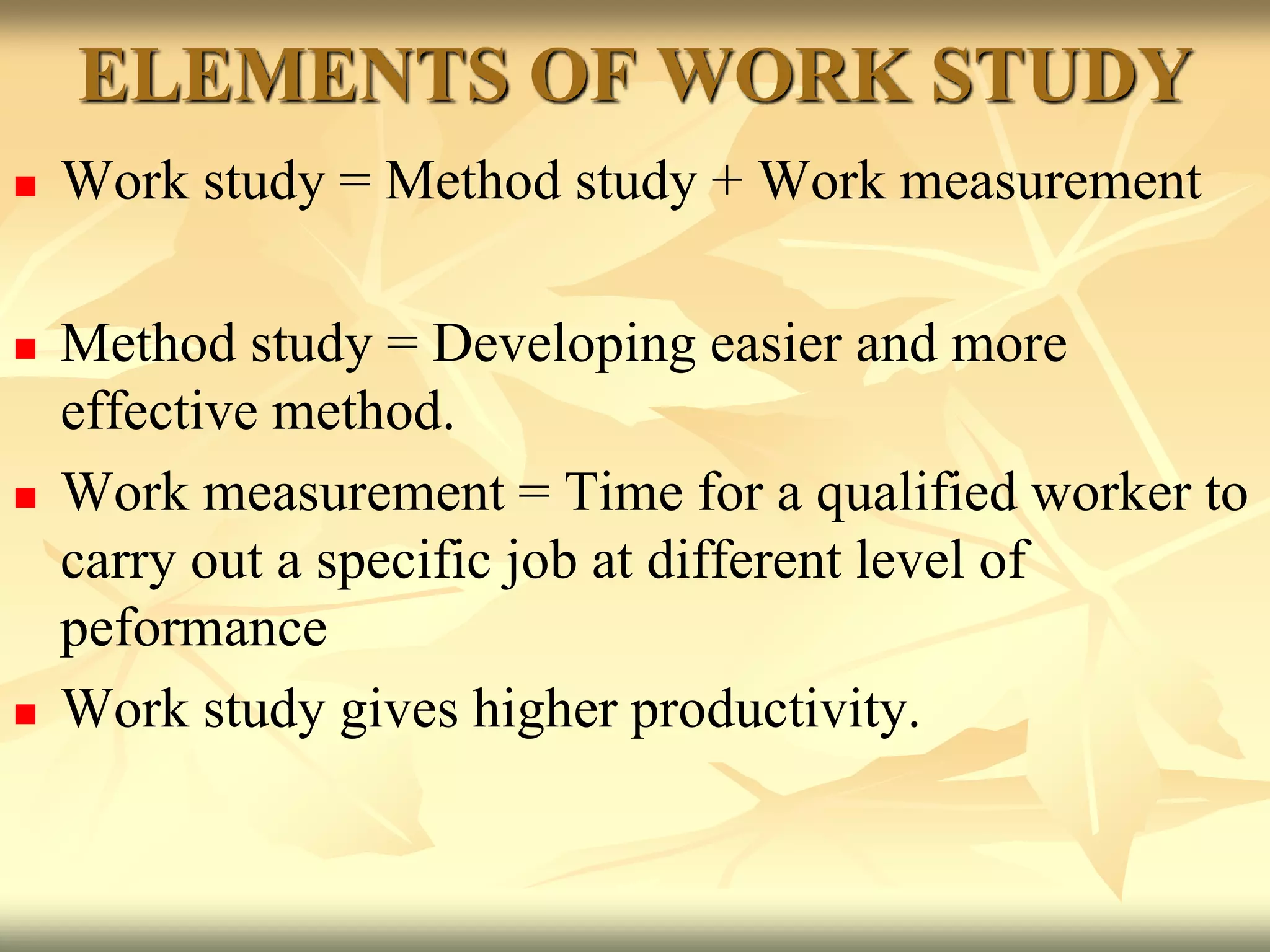 Work study | PPT