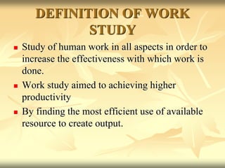 Work study | PPT