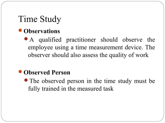 Work study method and time study-final - copy