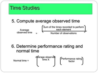 Work study method and time study-final - copy | PPT