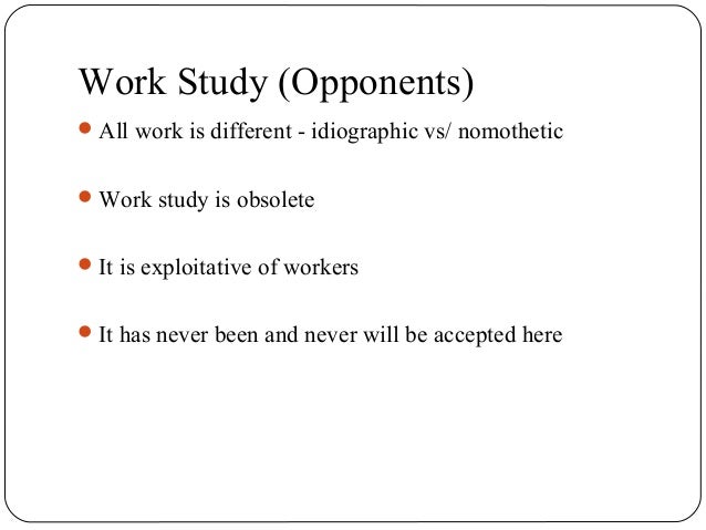 Work study method and time study-final - copy