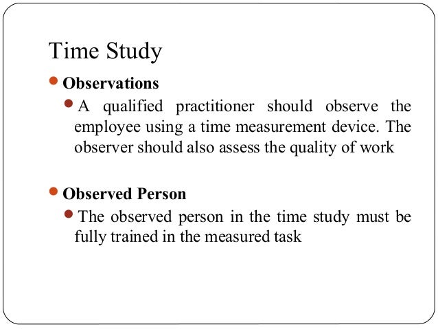 Work study method and time study-final - copy