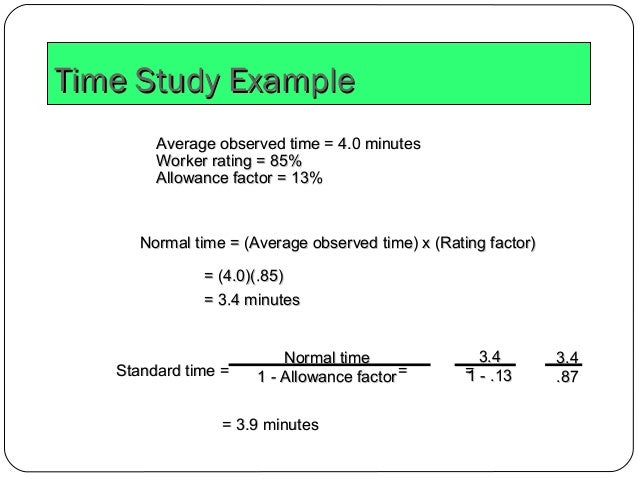 Work study method and time study-final - copy