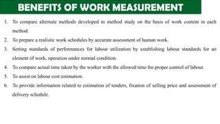 Work study method study-work measurement | PDF