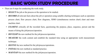 Work study method study-work measurement | PDF
