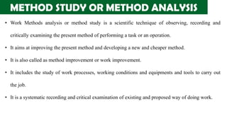 Work study method study-work measurement | PDF