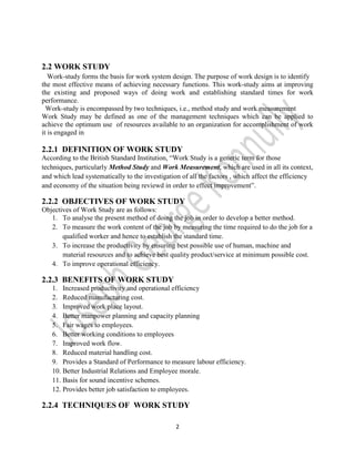 Work Study Part- I | PDF