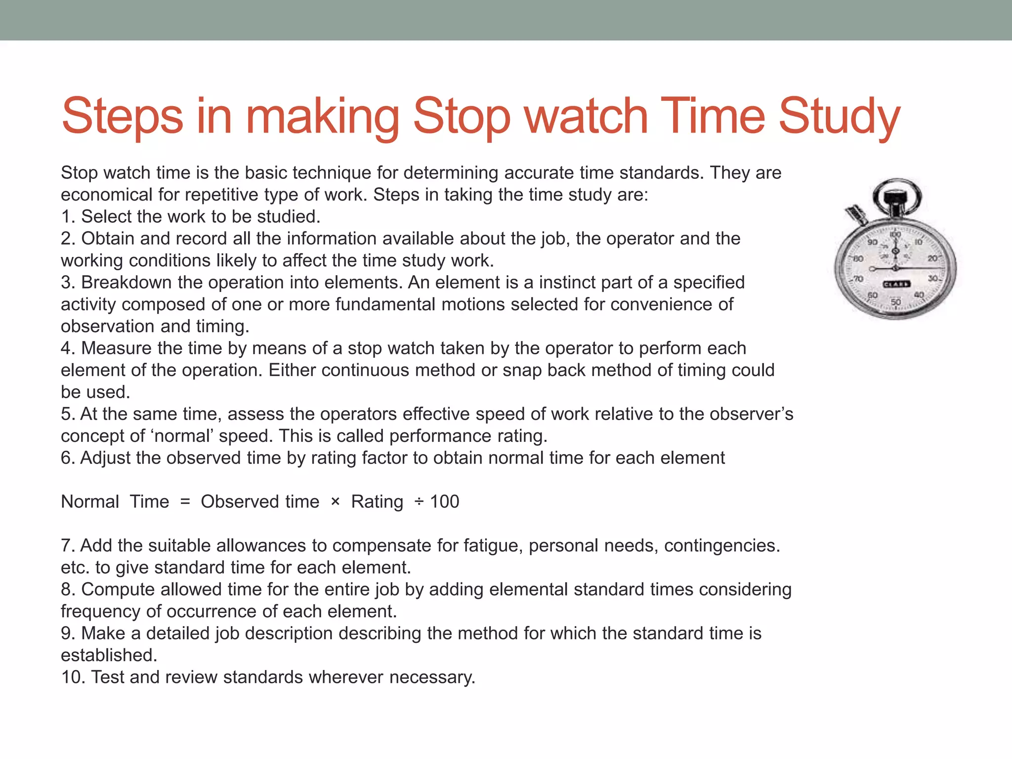 Work study work measurement | PPTX