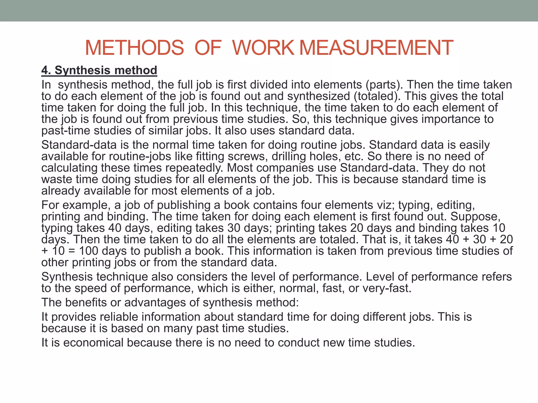 Work study work measurement | PPTX