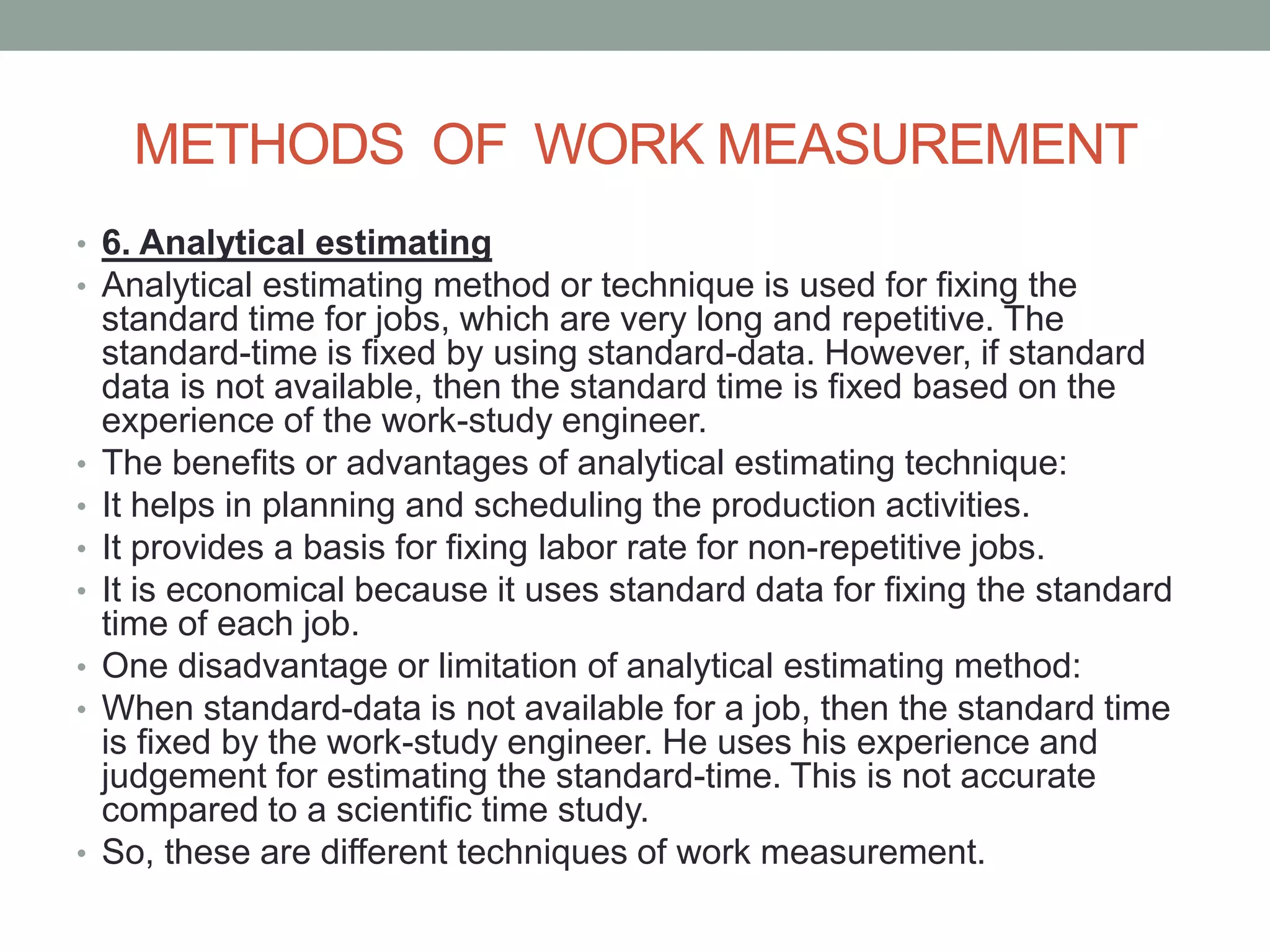 Work study work measurement | PPTX