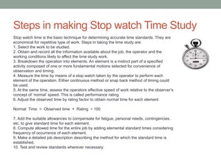 Work study work measurement | PPTX