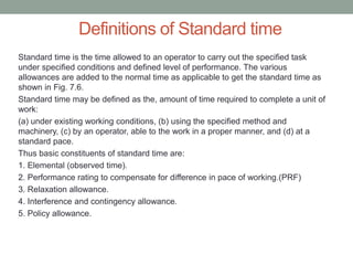 Work study work measurement | PPTX