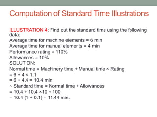 Work study work measurement | PPTX