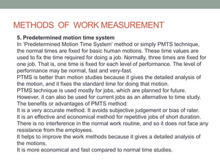 Work study work measurement | PPTX