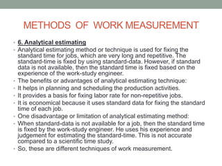 Work study work measurement | PPTX
