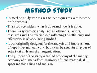 Work study and ergonomics | PPTX