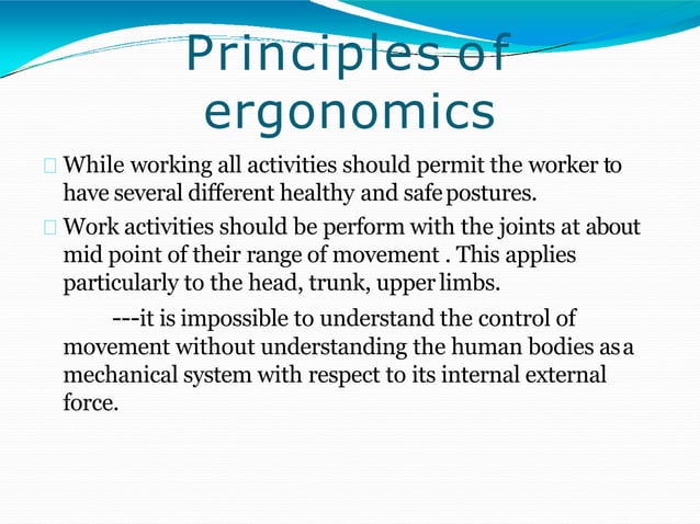 work study and ergonomics-ppt.pptx ergonomics | PPTX | Business ...