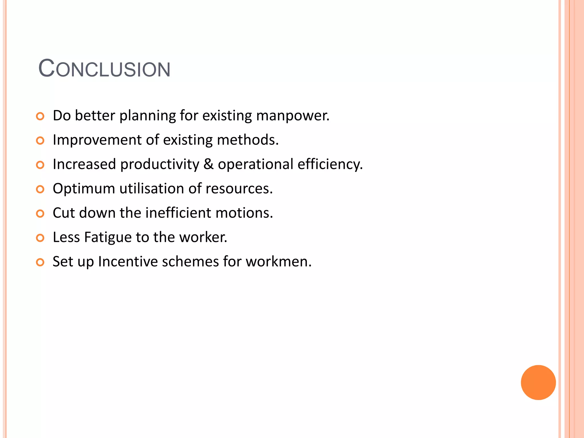 Work study and productivity index | PPTX