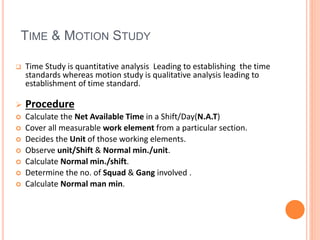 Work study and productivity index | PPTX