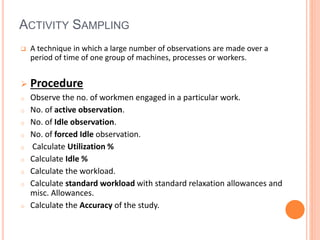 Work study and productivity index | PPTX