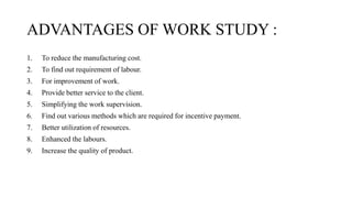 Work study construction management | PPTX