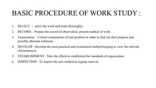 Work study construction management | PPTX