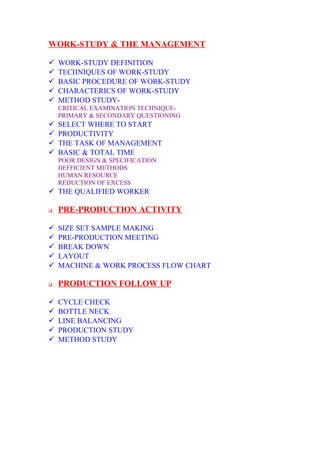 Work study manual | DOC | Resume Writing and Advice | Job Search