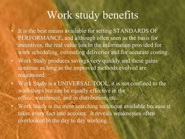 Work Study & Productivity | PPTX