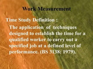 Work Study & Productivity | PPTX