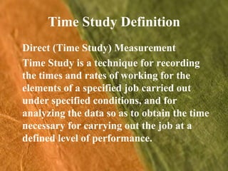 Work Study & Productivity | PPTX