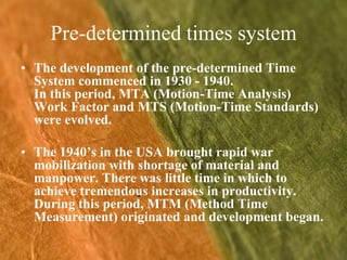 Work Study & Productivity | PPTX