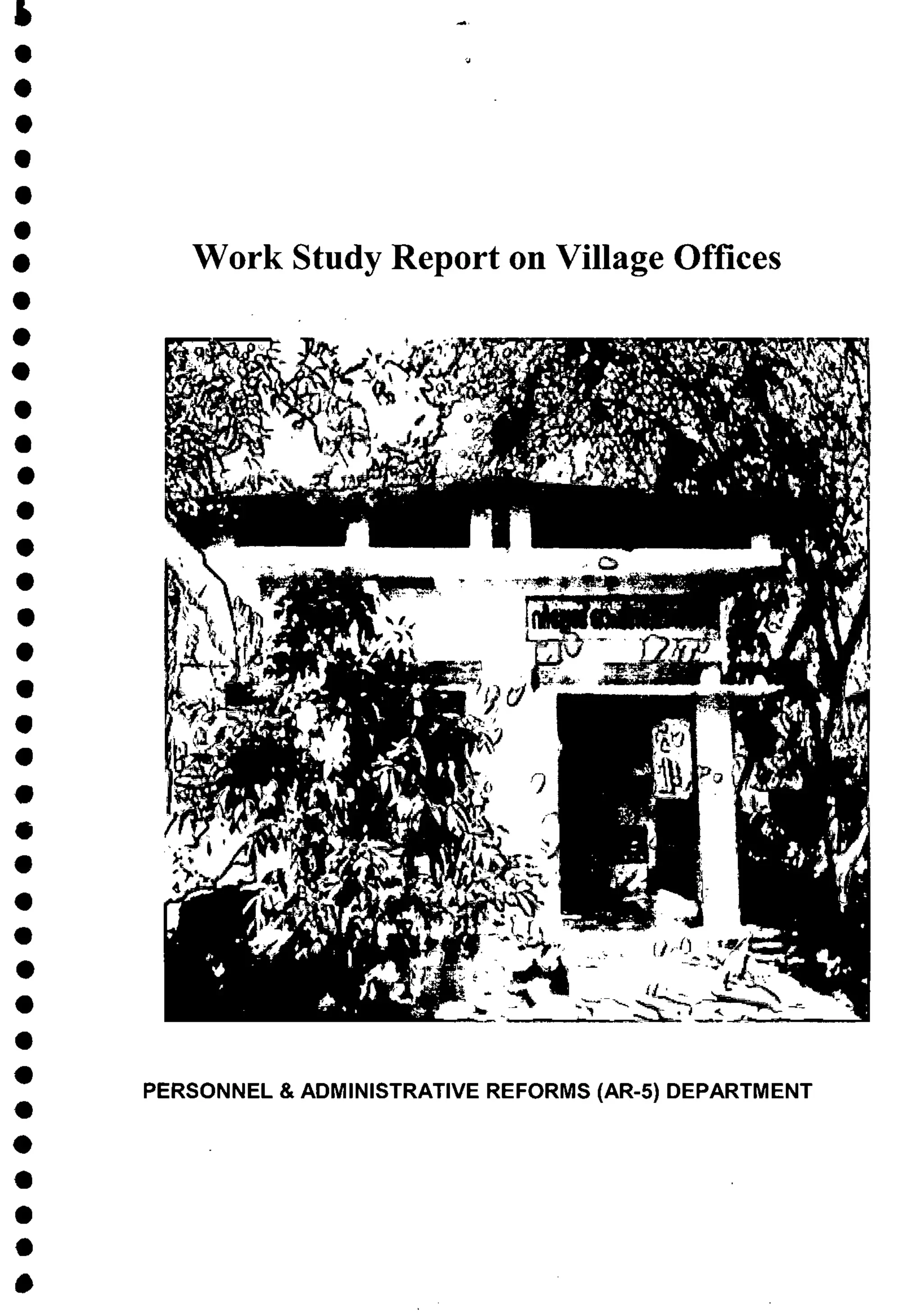 Work study report of village offices | PDF