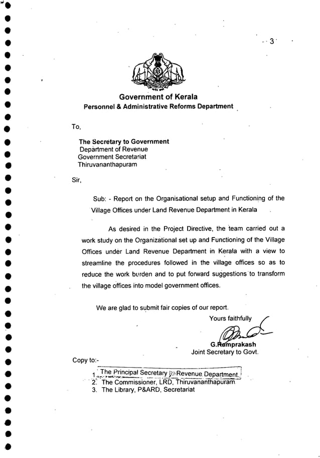 Work study report of village offices | PDF